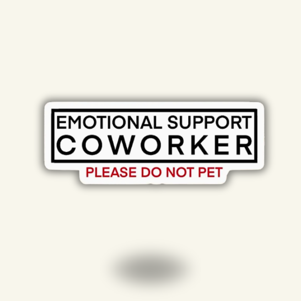 MindCoco | "Emotional Support Coworker" | Workplace Sticker
